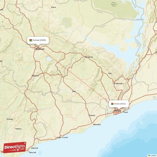 Direct flights from Accra to Kumasi (ACC-KMS) - Directflights.com