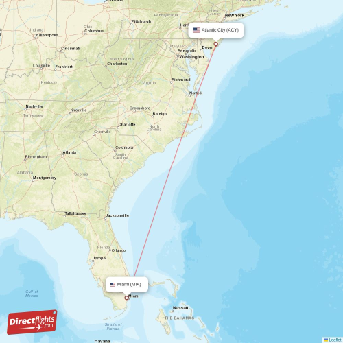 Direct flights from Atlantic City to Miami, ACY to MIA non-stop ...