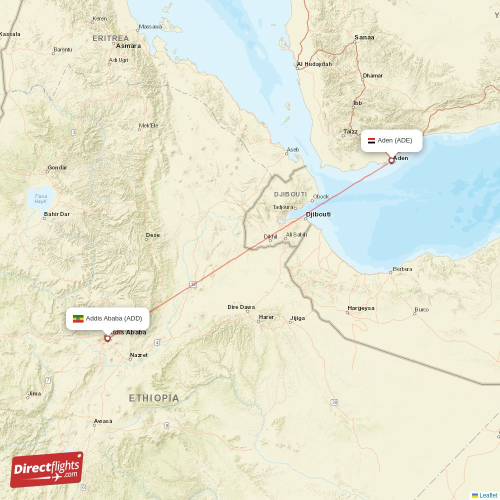 Direct flights from Aden to Addis Ababa (ADE-ADD) - Directflights.com