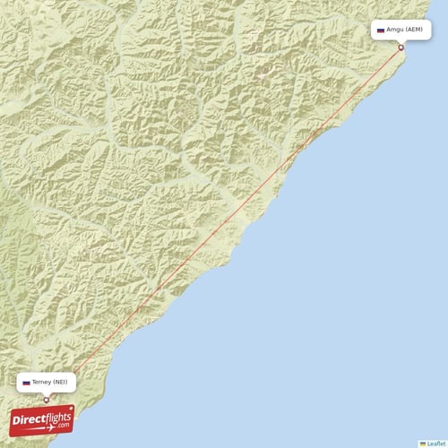 Direct flights from Amgu to Terney, AEM to NEI non-stop - Directflights.com