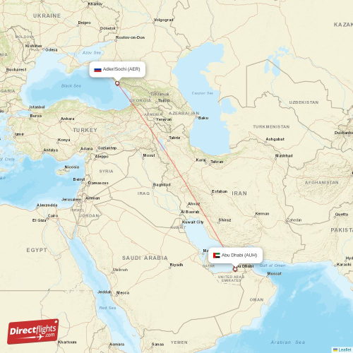 Direct flights from Adler/Sochi to Abu Dhabi (AER-AUH) - Directflights.com