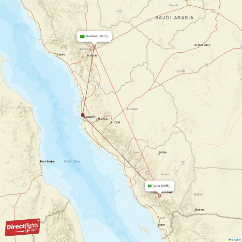 Direct flights from Abha to Madinah (AHB-MED) - Directflights.com