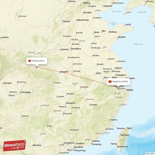 Direct flights from Ankang to Hangzhou, AKA to HGH non-stop ...