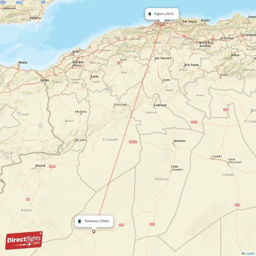 Direct flights from Algiers to Timimoun, ALG to TMX non-stop ...
