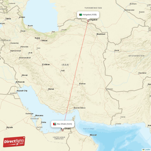 Direct flights from Ashgabat to Abu Dhabi (ASB-AUH) - Directflights.com