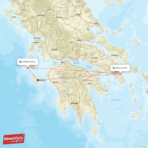 Direct flights from Athens to Kefallinia (ATH-EFL) - Directflights.com