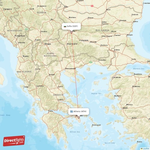 Direct flights from Athens to Sofia, ATH to SOF non-stop ...