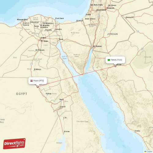 Direct flights from Asyut to Tabuk (ATZ-TUU) - Directflights.com