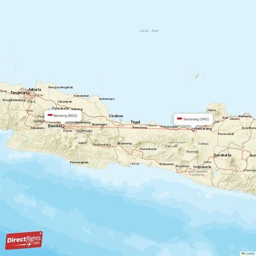 Direct flights from Bandung to Semarang (BDO-SRG) - Directflights.com