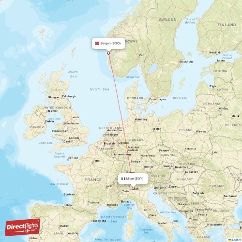 Direct flights from Bergen to Milan, BGO to BGY non-stop ...