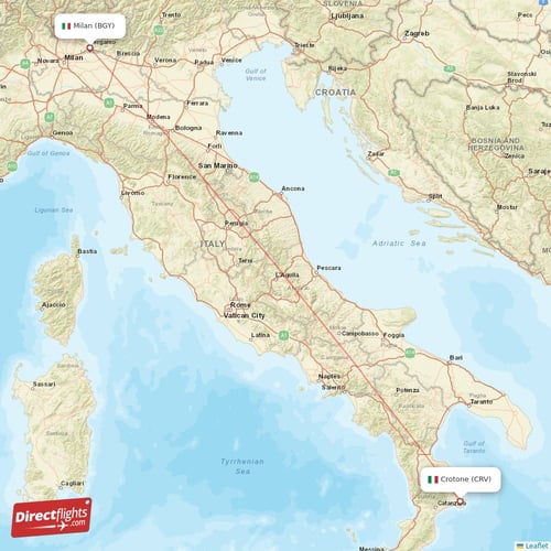 Direct flights from Milan to Crotone, BGY to CRV non-stop ...