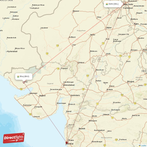 Direct flights from Bhuj to Delhi (BHJ-DEL) - Directflights.com