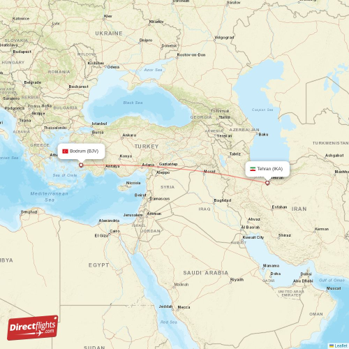 Direct flights from Bodrum to Tehran, BJV to IKA non-stop ...