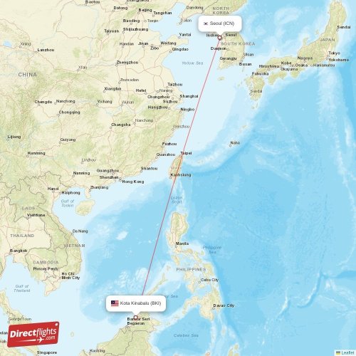 Direct flights from Kota Kinabalu to Seoul, BKI to ICN non-stop ...