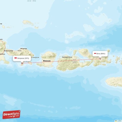 Direct flights from Bima to Denpasar, BMU to DPS non-stop ...