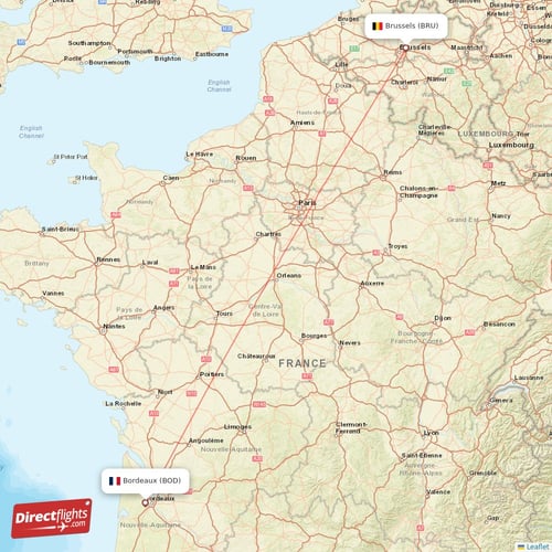 Direct flights from Bordeaux to Brussels, BOD to BRU non-stop ...
