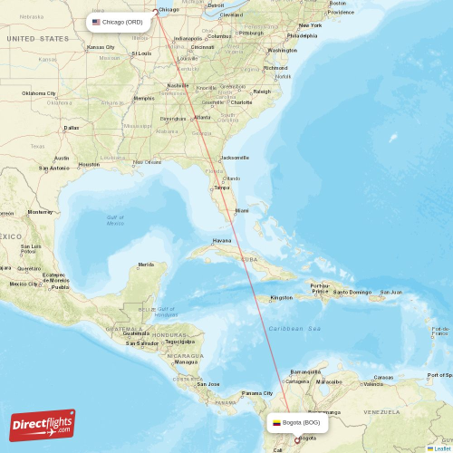 Direct flights from Bogota to Chicago (BOG-ORD) - Directflights.com