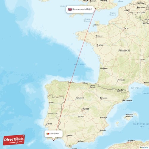 Direct flights from Bournemouth to Faro, BOH to FAO non-stop - Directflights.com