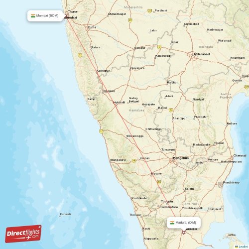 Direct flights from Mumbai to Madurai (BOM-IXM) - Directflights.com