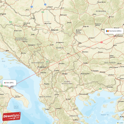 Direct flights from Bari to Bucharest (BRI-BBU) - Directflights.com