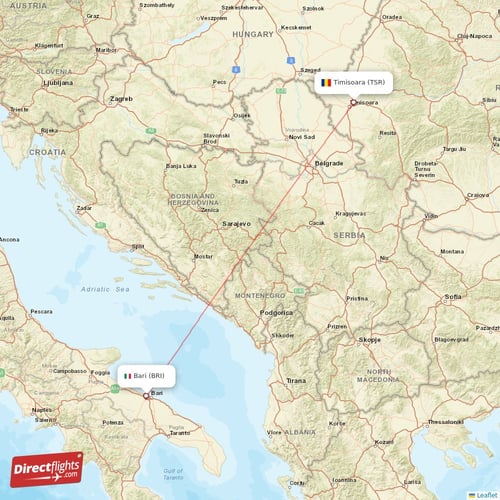 Direct flights from Bari to Timisoara, BRI to TSR non-stop ...