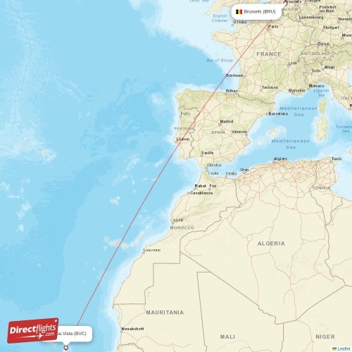 Direct flights from Brussels to Boa Vista, BRU to BVC non-stop ...