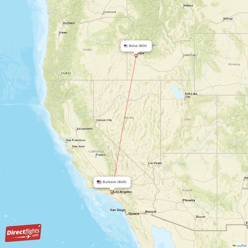 Direct flights from Burbank to Boise, BUR to BOI non-stop ...