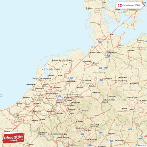 Direct flights from Paris to Copenhagen (BVA-CPH) - Directflights.com
