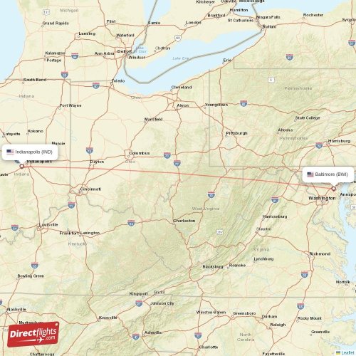 Direct flights from Baltimore to Indianapolis, BWI to IND non-stop ...