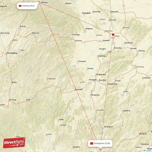 Direct flights from Guangzhou to Ankang (CAN-AKA) - Directflights.com