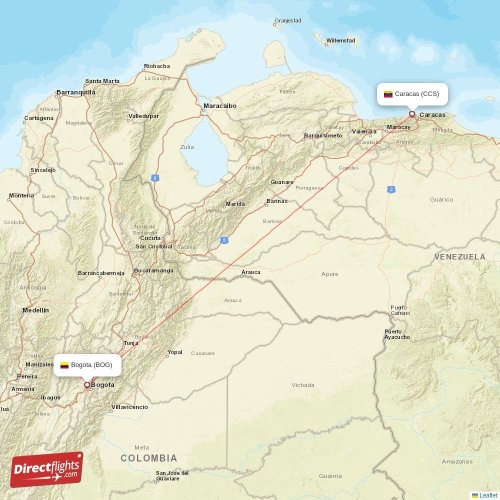 Direct flights from Caracas to Bogota, CCS to BOG non-stop ...