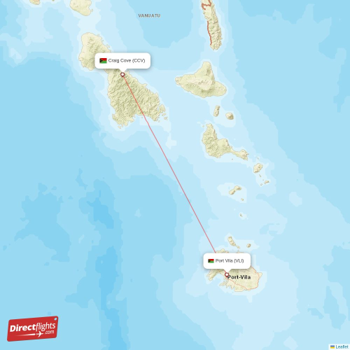 Direct flights from Craig Cove to Port Vila (CCV-VLI) - Directflights.com