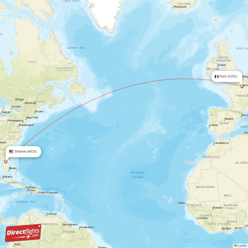 Direct flights from Paris to Los Angeles, CDG to LAX non-stop - Directflights.com