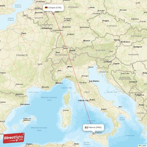 Direct flights from Cologne to Palermo (CGN-PMO) - Directflights.com