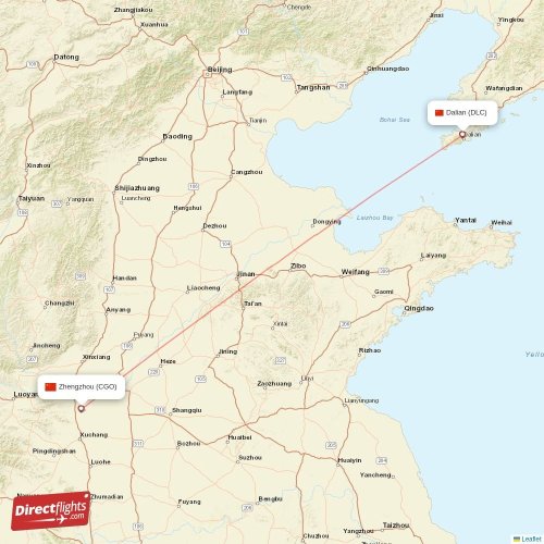 Direct flights from Zhengzhou to Dalian (CGO-DLC) - Directflights.com