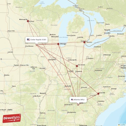 Direct flights from Cedar Rapids to Atlanta, CID to ATL non-stop ...