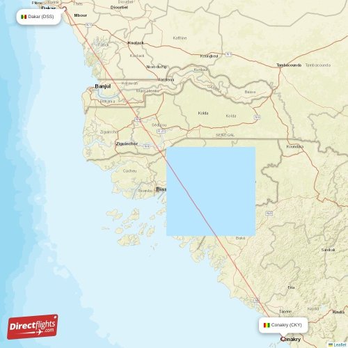 Direct flights from Conakry to Dakar (CKY-DSS) - Directflights.com