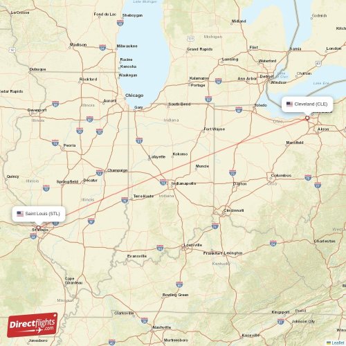 Direct flights from Cleveland to Saint Louis, CLE to STL non-stop ...