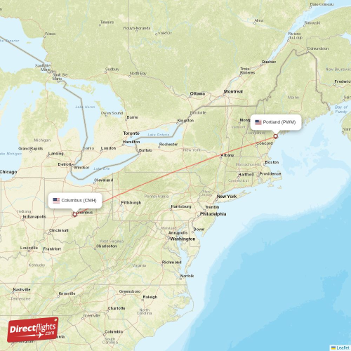 Direct flights from Columbus to Portland (CMH-PWM) - Directflights.com