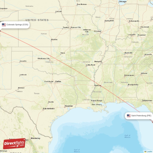 Direct flights from Colorado Springs to Saint Petersburg (COS-PIE ...