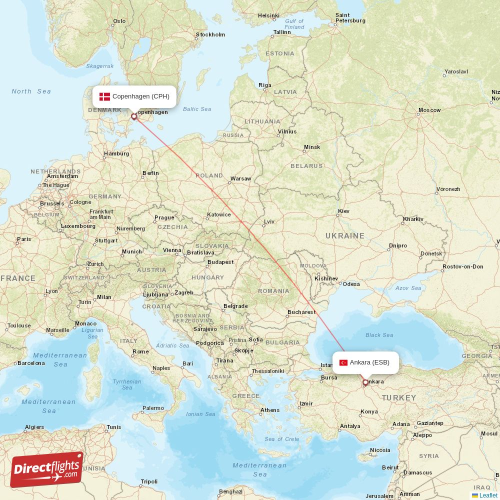 Direct flights from Copenhagen to Ankara (CPH-ESB) - Directflights.com