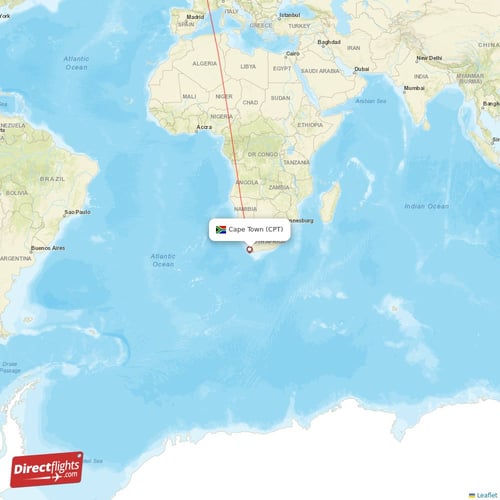 Direct flights from Cape Town to Paris, CPT to CDG non-stop - Directflights.com