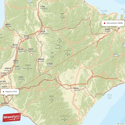 Direct flights from Sapporo to Memanbetsu, CTS to MMB non-stop ...