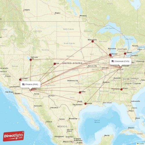 Direct flights from Cincinnati to Phoenix, CVG to PHX non-stop ...