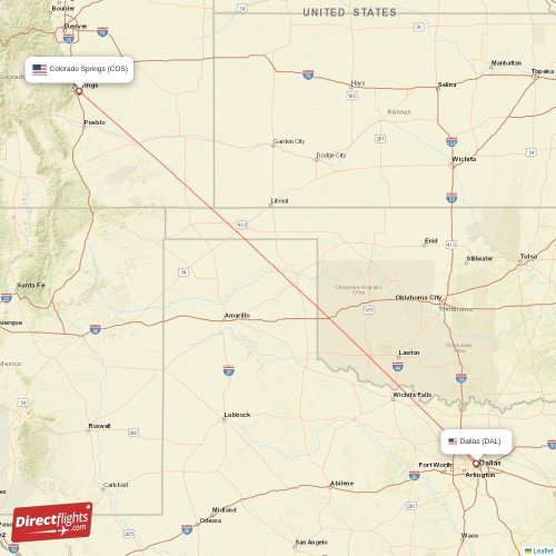 Direct flights from Dallas to Colorado Springs (DAL-COS ...