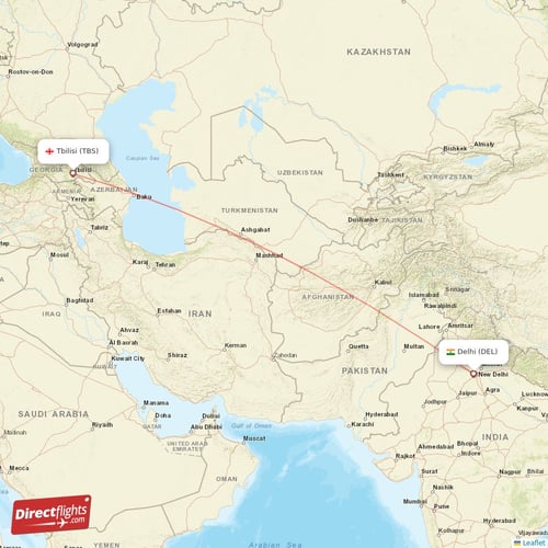 Direct flights from Delhi to Tbilisi (DEL-TBS) - Directflights.com