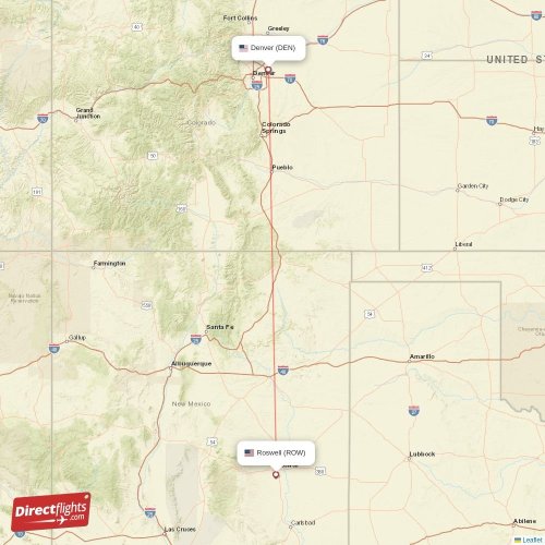Direct flights from Denver to Roswell (DEN-ROW) - Directflights.com