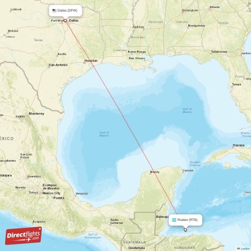 Direct flights from Dallas to Roatan (DFW-RTB) - Directflights.com