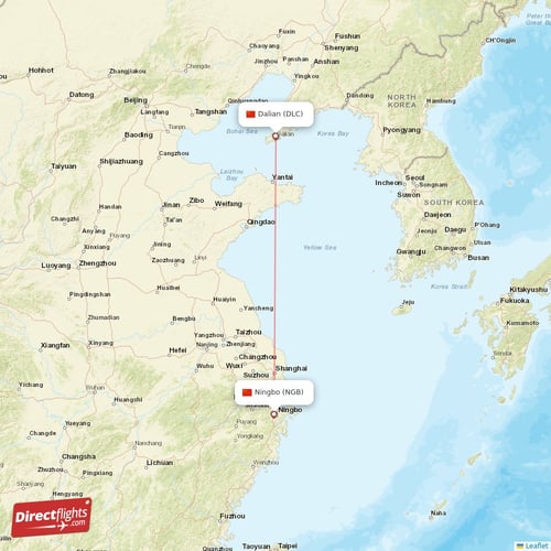 Direct flights from Dalian to Ningbo, DLC to NGB non-stop - Directflights.com