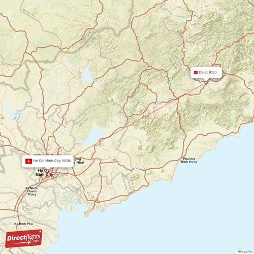 Direct flights from Dalat to Ho Chi Minh City, DLI to SGN non-stop ...